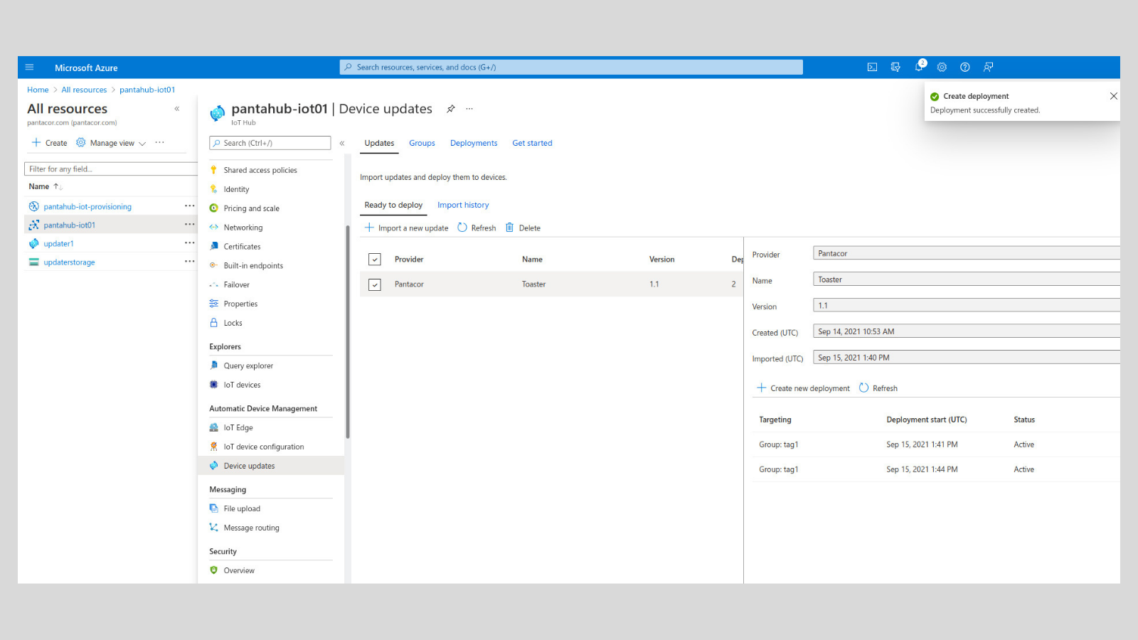 Device Update for Azure IoT Hub OTA updates with Pantavisor