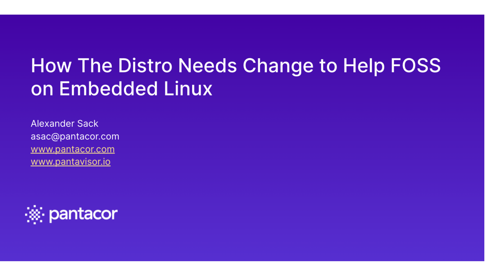 How the Distro and FOSS can Help Propel Embedded Linux